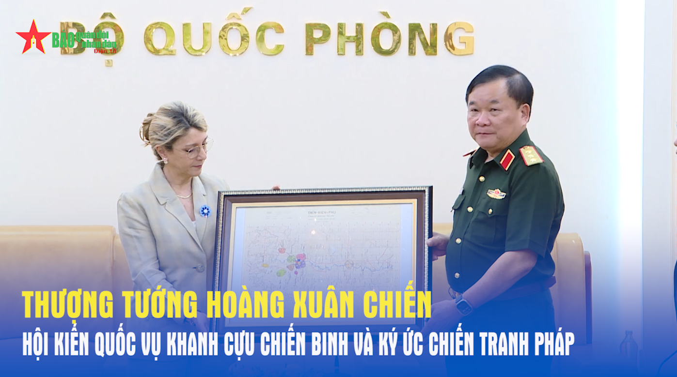 Thượng tướng Hoàng Xuân Chiến hội kiến Quốc vụ khanh Cựu chiến binh và ký ức chiến tranh Pháp